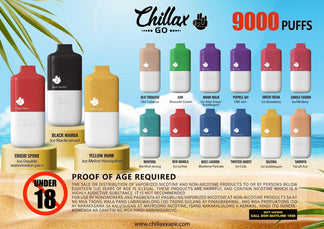 CHILLAX GO 9,000 PUFFS – Daily Dope