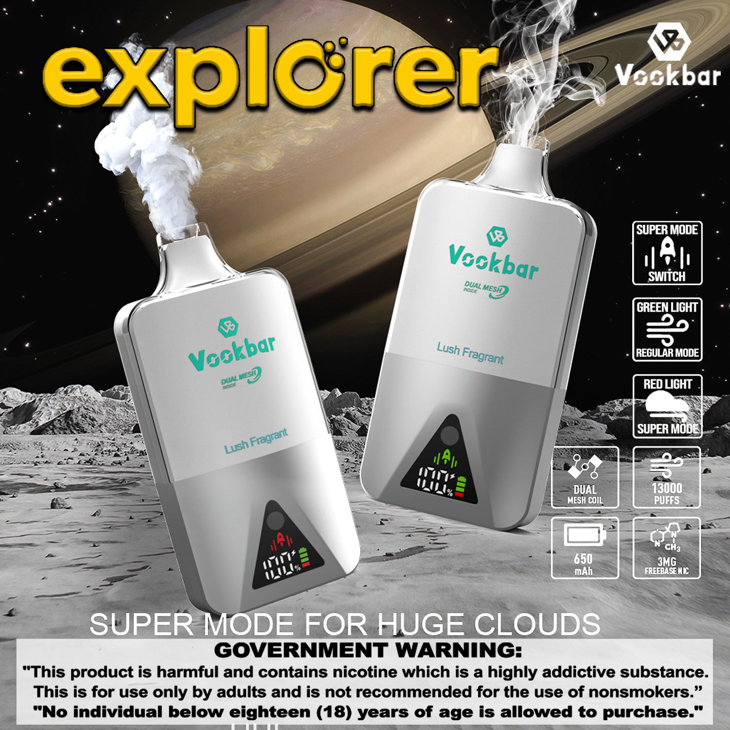 VOOKBAR EXPLORER 13,000 PUFFS – Daily Dope Official Store