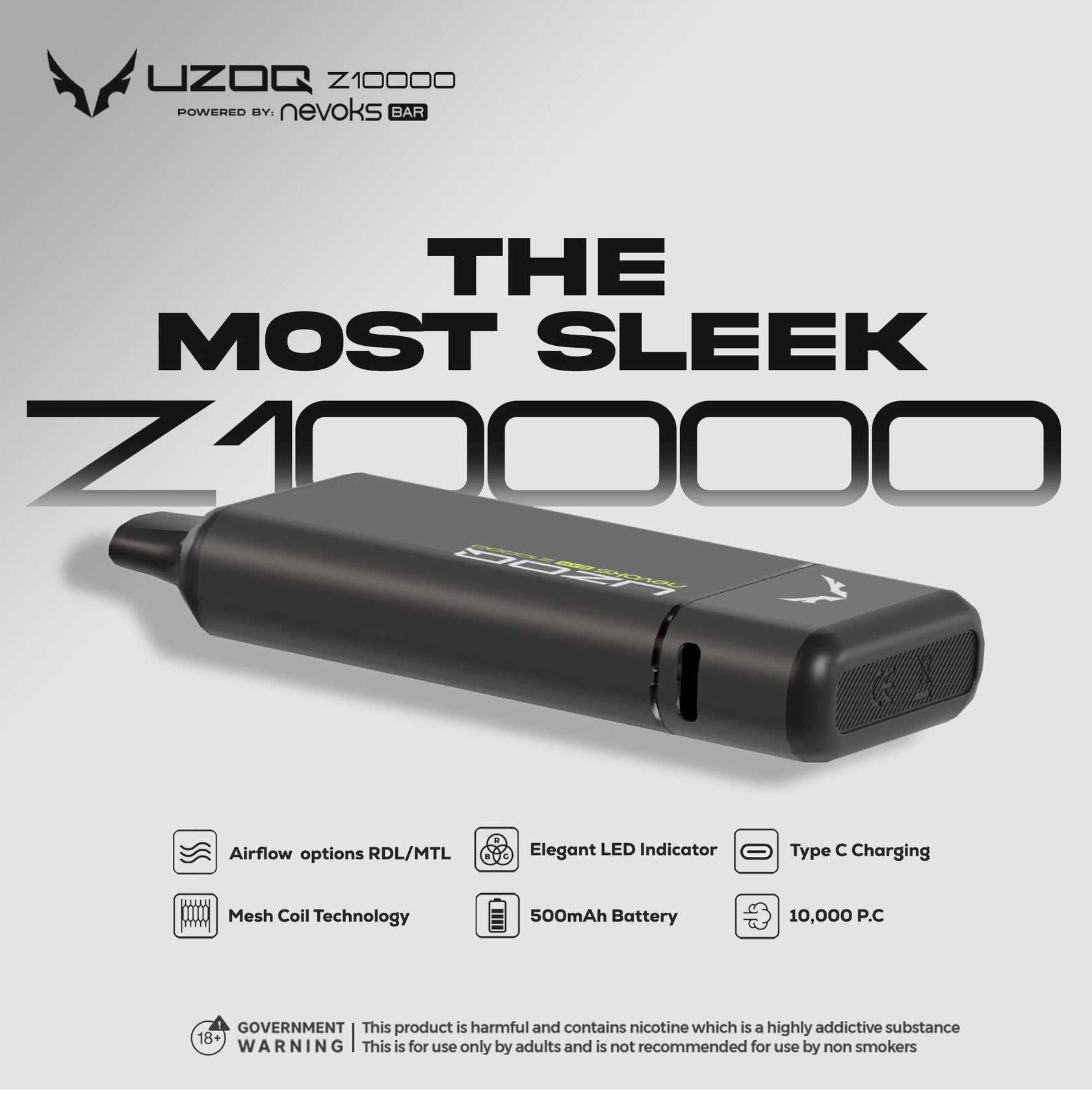 UZOQ POWERED BY NEVOKS DISPOSABLE POD 10,000 PUFFS – Daily Dope ...
