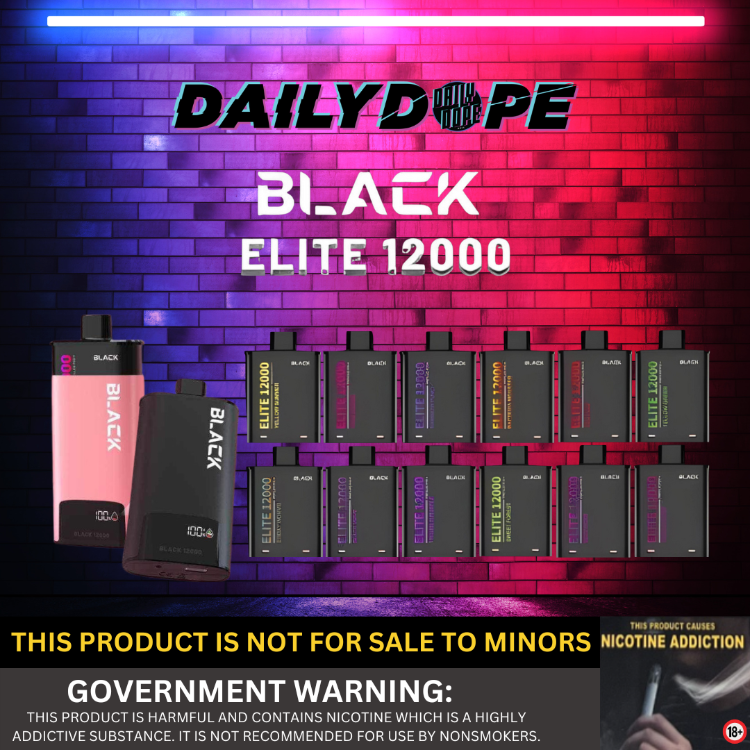 BLACK ELITE V2 12,000 PUFFS – Daily Dope