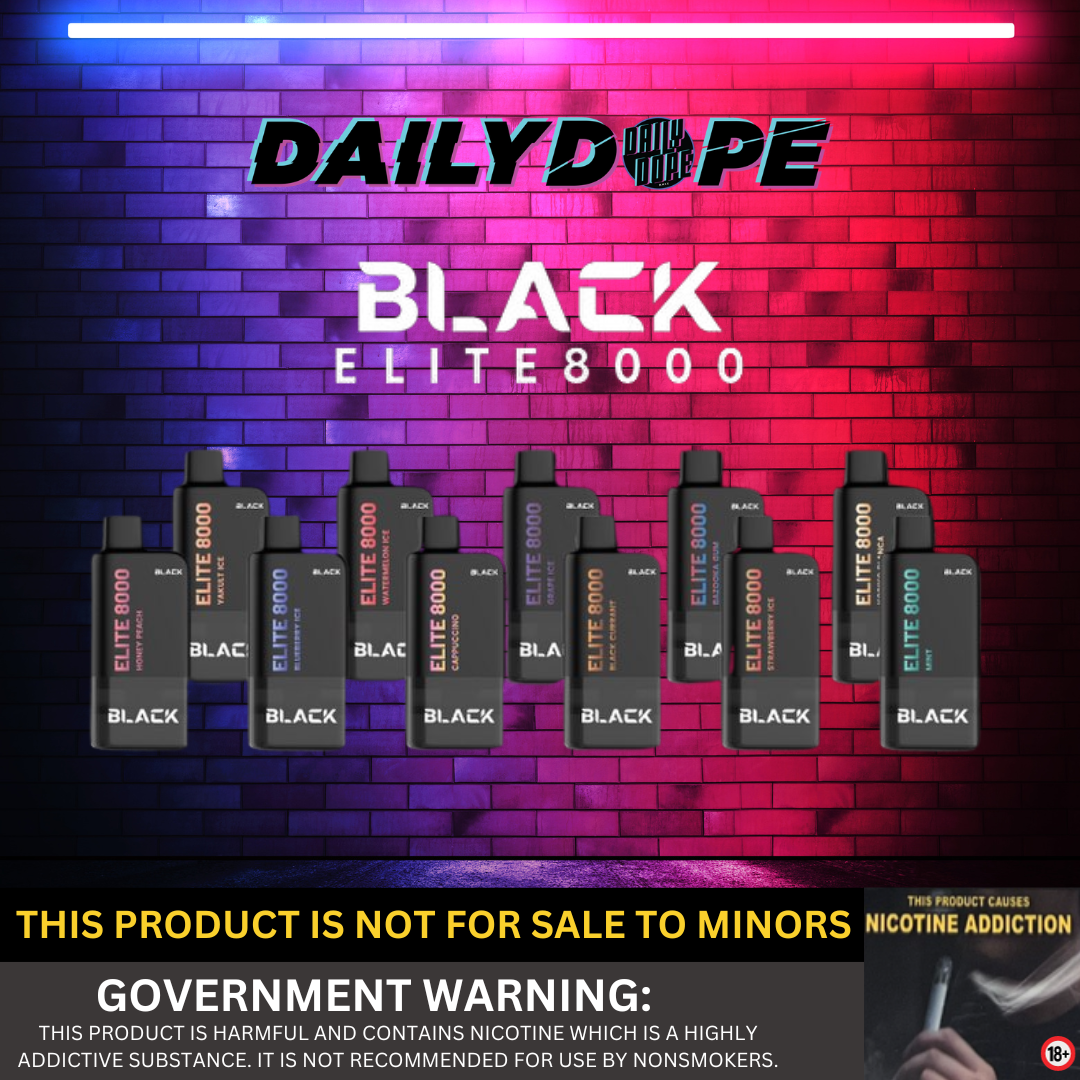 BLACK ELITE V1 8,000 PUFFS – Daily Dope Official Store